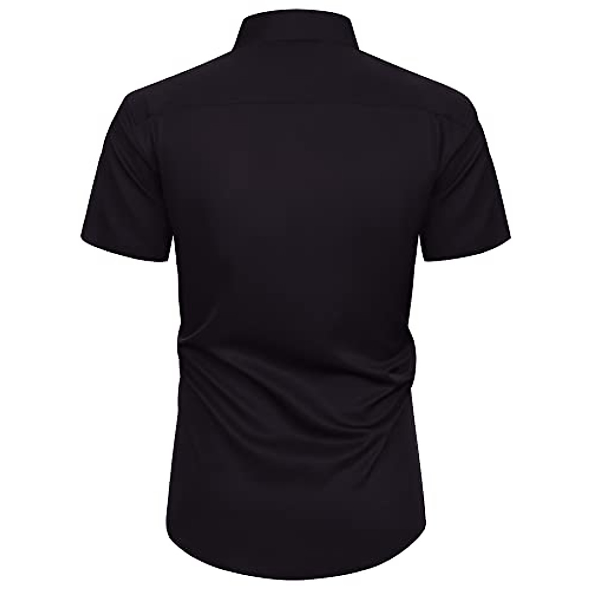 Alimens & Gentle Mens Short Sleeve Dress Shirts Regular Fit Solid Casual Button Down Shirts X-Large