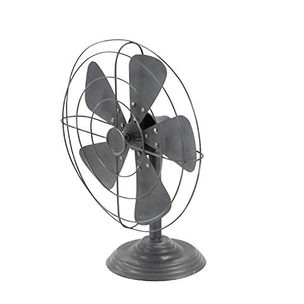 Deco 79 Metal Fan Sculpture, 15" x 8" x 18", Black