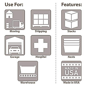 Akro-Mils 39160 Industrial Plastic Storage Tote with Hinged Attached Lid, (27-Inch L by 17-Inch W by 12-Inch H), Gray, (4-Pack)