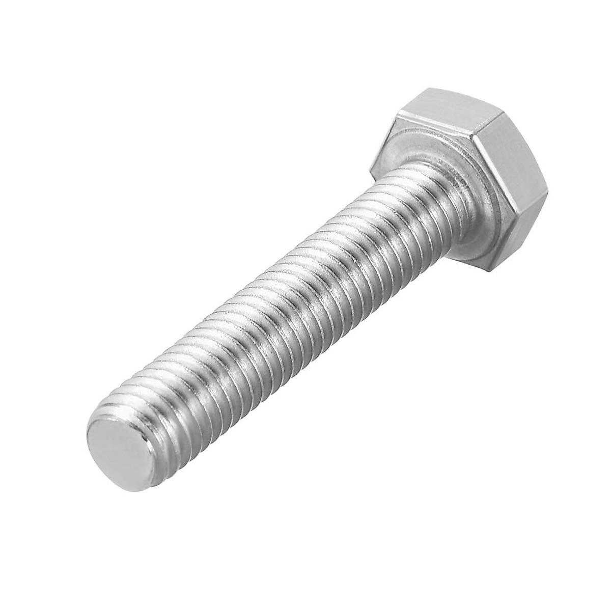uxcell M8 Thread 40mm Length Hex Bolts 304 Stainless Steel Hexagon Screw Bolt 10pcs