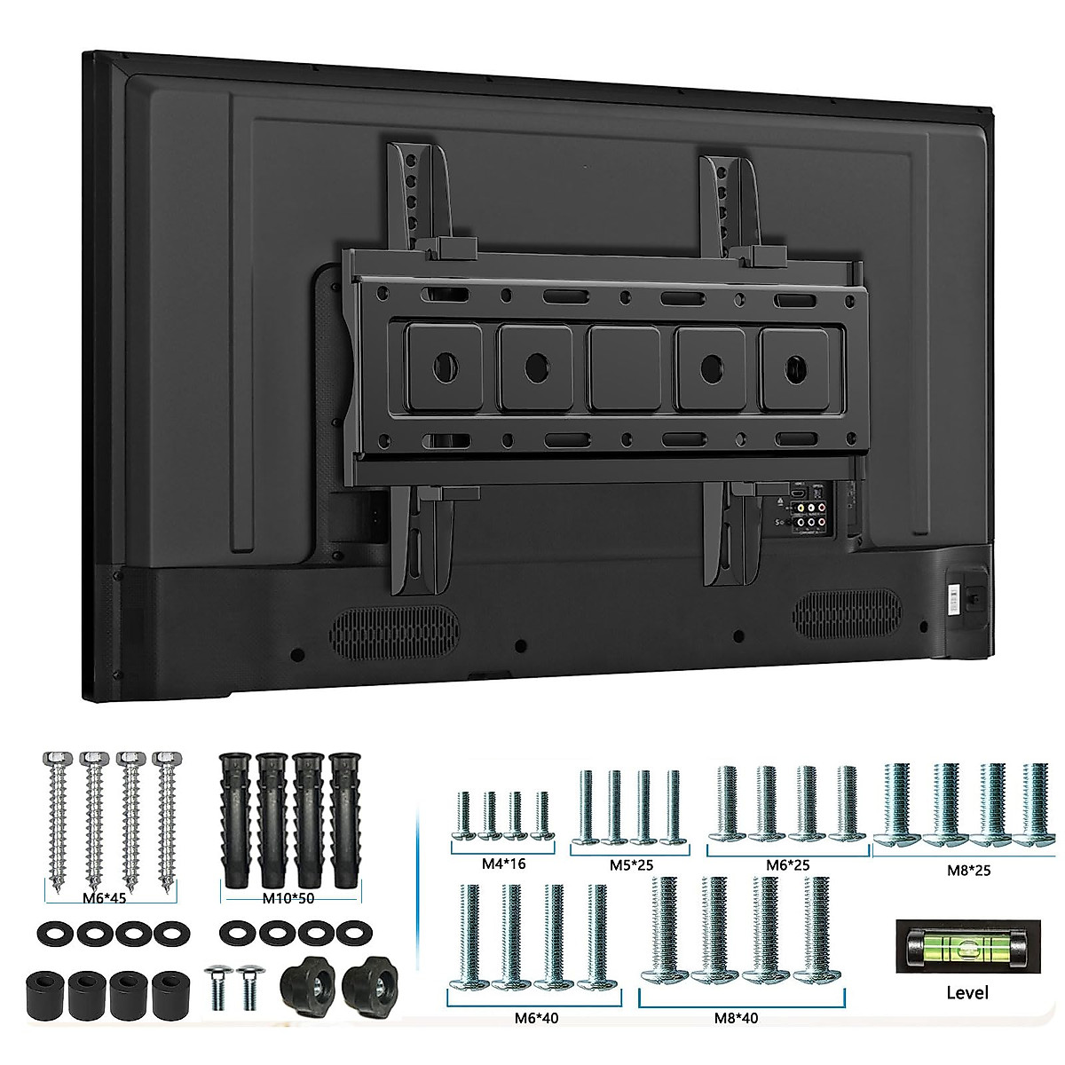 GLWIXY Tilt TV Wall Mount Bracket for Most 32-68 Inch TVs,Universal TV Mount Max VESA 400 x 400mm with Loading Capacity 132lbs, 40 42 43 50 55 58 60 Incn Low Profile Flat Wall Mount TV Bracket
