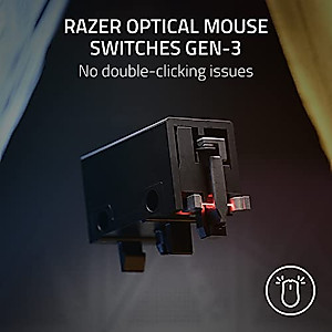DeathAdder V3 Wired Gaming Mouse: 59g Ultra Lightweight - Focus Pro 30K Optical Sensor - Fast Optical Switches Gen-3 - 8K Hz HyperPolling - 6 Programmable Buttons - Ergonomic - Speedflex Cable - Black