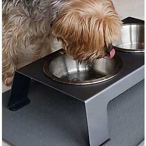 PetFusion Premium 304 Food Grade Stainless Steel Dog & Cat Bowls. Cat Bowls Shallow & Wide for Relief of Whisker Fatigue, 56-Ounce, Stainless