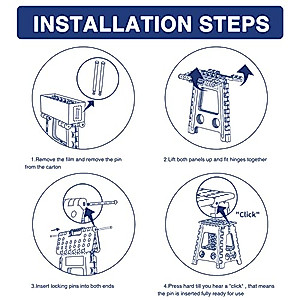 ACSTEP Folding Step Stool 16 Inch Stool Heavy Duty Plastic Foldable Step Stools for Adults and Kids, Stepping Stool with Handle, Folding Stool Suitable for Kitchen Hold Up to 400lbs (Black 1PC)