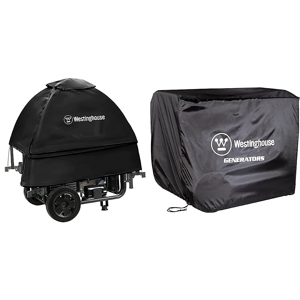 Westinghouse WGenTent Generator Running Cover for Open Frame Generators,Black + Westinghouse Outdoor Power Equipment WGen Generator Cover - Universal Fit For Portable Generators Up to 9500 Rated Watts