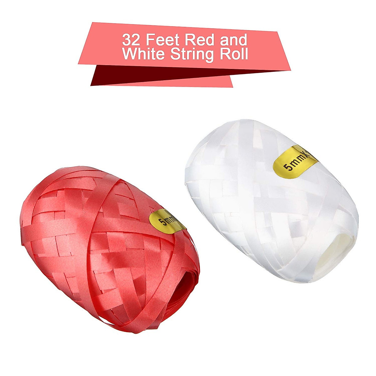 80 Pieces Heart Balloons Decorations Kit, Heart Shape Latex Balloons Valentine Balloons with 4 Twine String Roll for Valentines Day Decorations