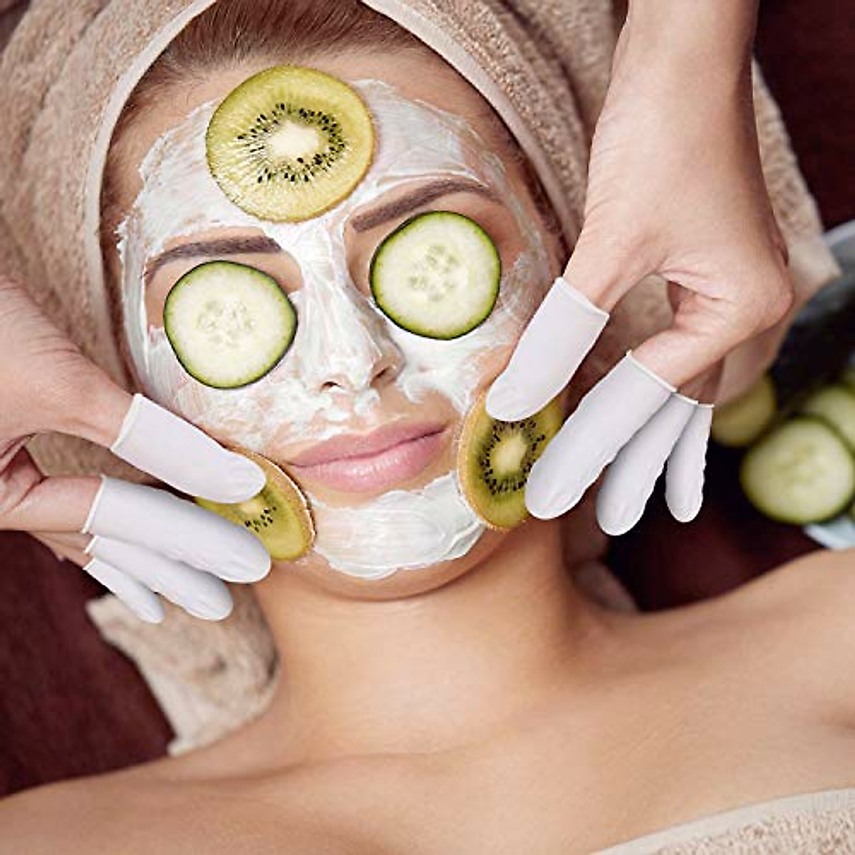 Medium Latex Finger Cots Anti Static Rubber Fingertip Protective Finger Cots for Electronic Repair, Handmade Apply, 444 Pcs