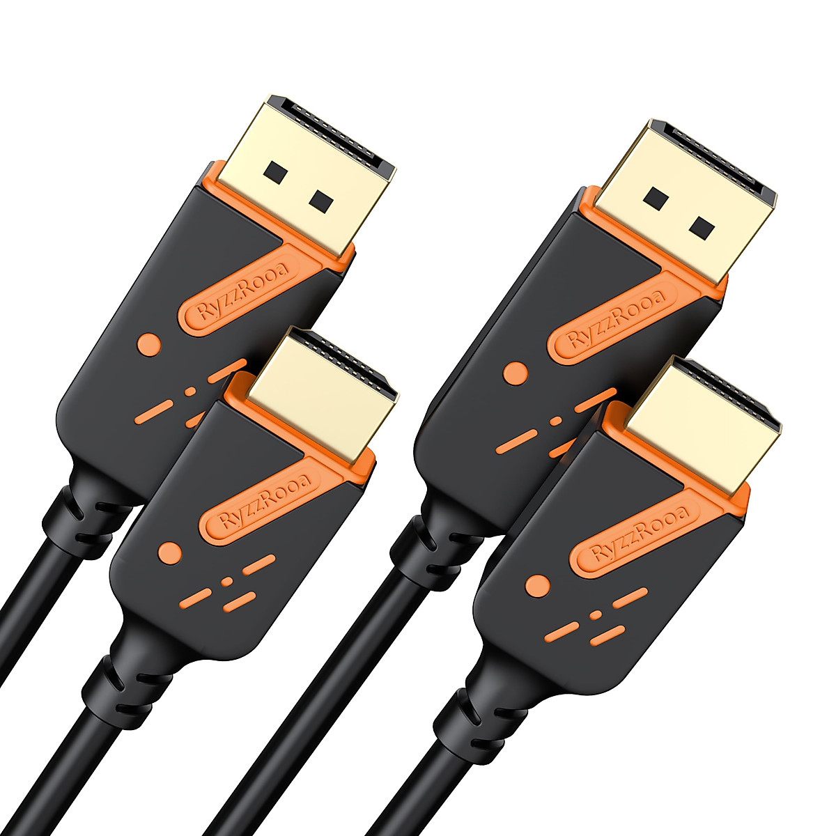 RyzzRooa DisplayPort to HDMI Cables 3FT, 2 Pack, Gold-Plated DP to HDMI Cable Adapter Male to Male FHD, Supports Video and Audio for Computer, Monitor, HDTV, Projector