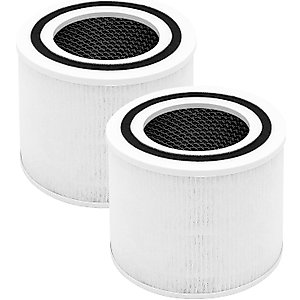 Laukowind for LEVOIT Core P350 Replacement Filte, Grade 3-in-1 True High-Efficiency Activated Carbon Pet Care Allergy Compatible with Part No Core P350-RF Air Purifier Filtes, White (2 Pack)