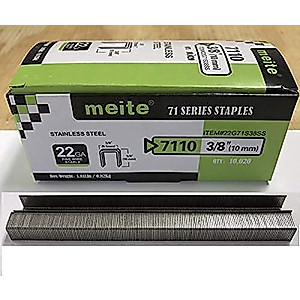 meite MT7116 with 3/8" Length 304 Stainless Steel Staples for Upholstery