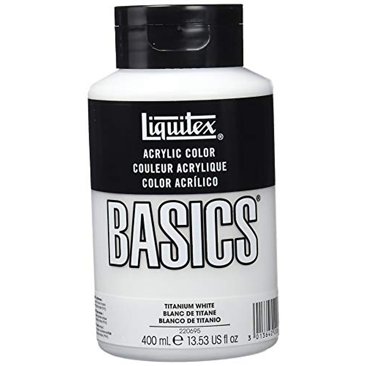 Liquitex BASICS Acrylic Paint, 13.5oz Squeeze Bottle, Titanium White