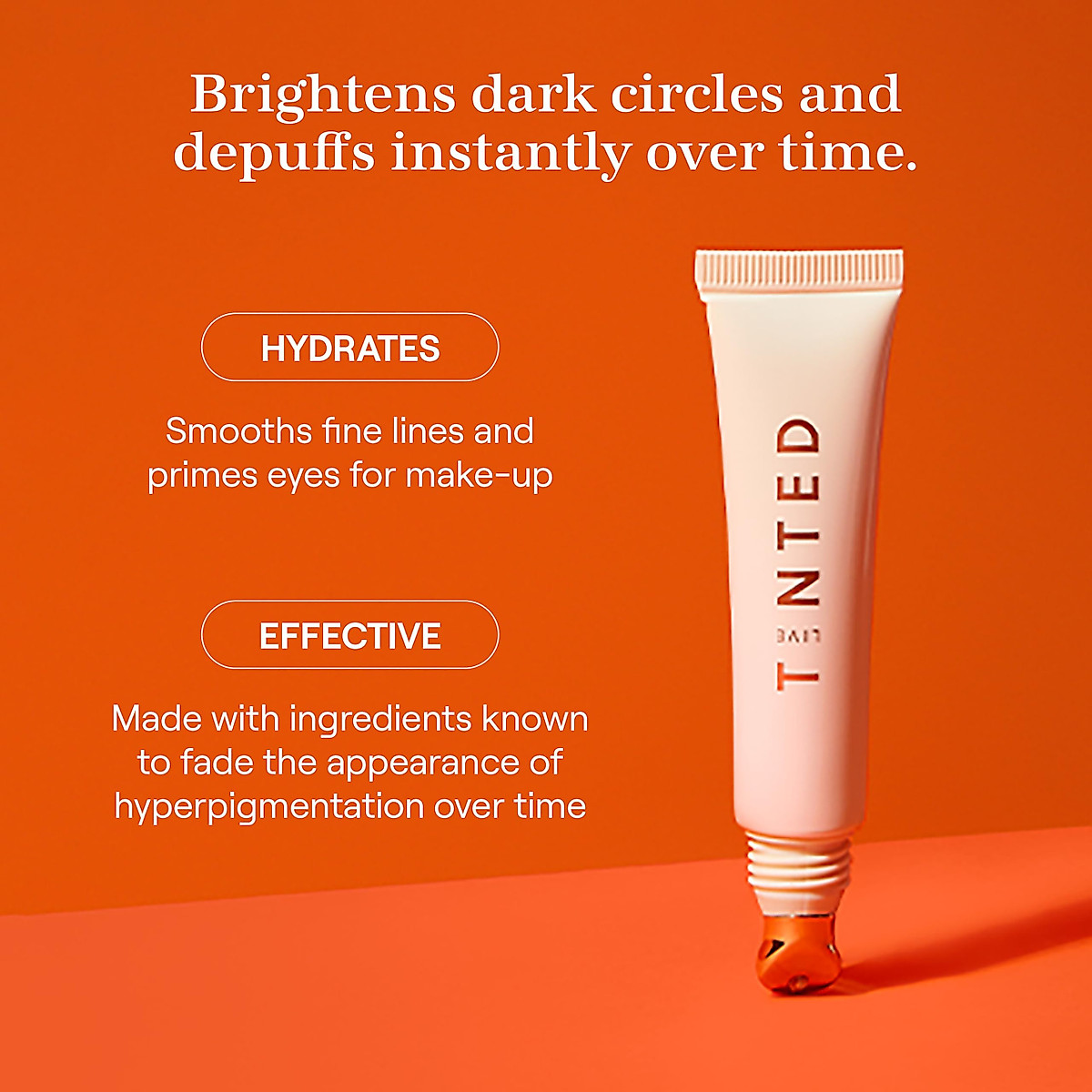 Live Tinted Superhue Brightening Eye Cream - Instantly Refreshes and Brightens - Hydrating & Soothing - Cooling Applicator - Niacinamide & Vitamin C 0.5 fl oz