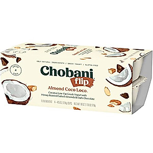 Chobani® Flip Low-fat Greek Yogurt, Chocolate Almond Coco Loco 4.5oz, 4-pack