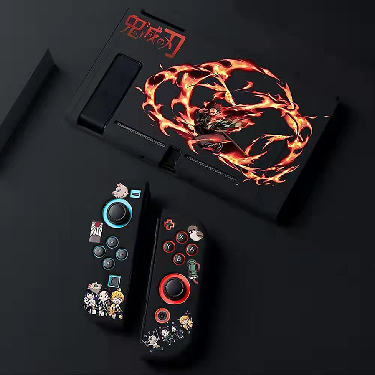 Kooku Luuly Kamado Tanjirou Kisatsutai Protective Case for Switch Anime Cute Soft TPU Cover Handheld Video Game Controller Nintendo Shock Absorption and Anti-Scratch (Kamado Tanjirou)