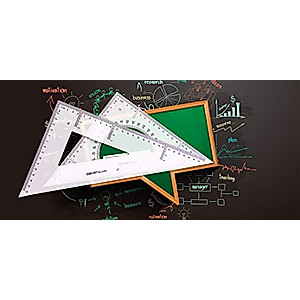 Large Triangle Ruler Square Set,Triangle Protractor,2 Pieces (Size 3)