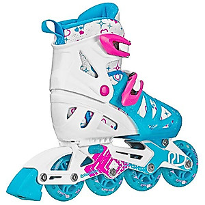 Roller Derby Tracer Girl’s Adjustable Inline Skates with Protective Gear, Adjustable Sizing, Tri-Pack Protective Gear Included