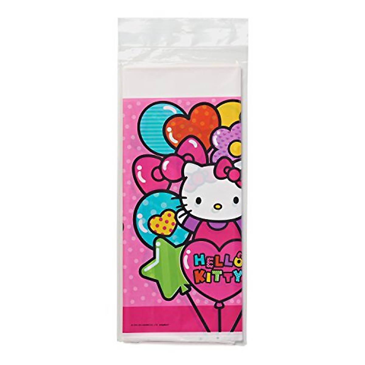 Amscan Adorable Hello Kitty Rainbow Table Cover, 54" x 96", Multi Color