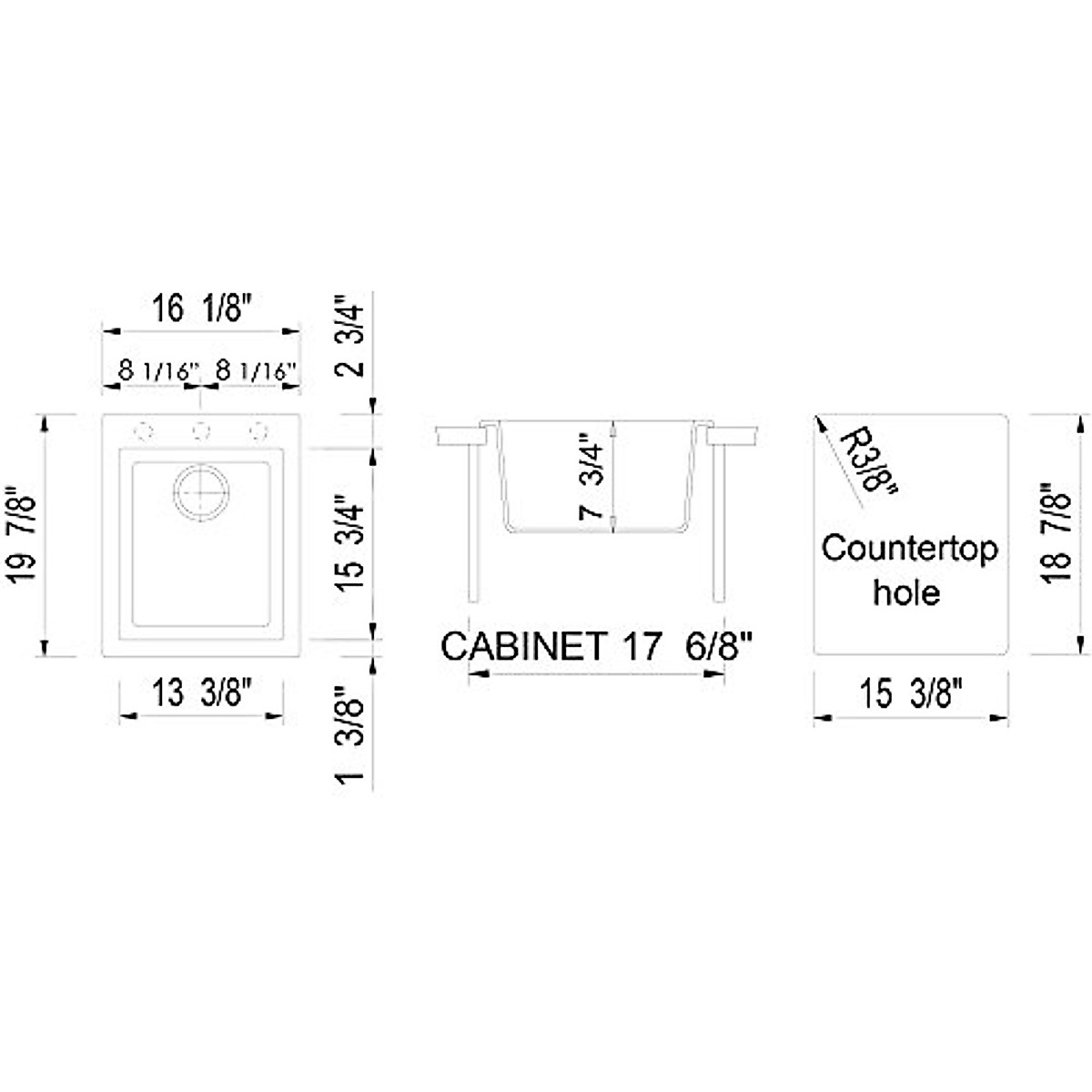 ALFI brand AB1720DI-C Kitchen Sink, Chocolate