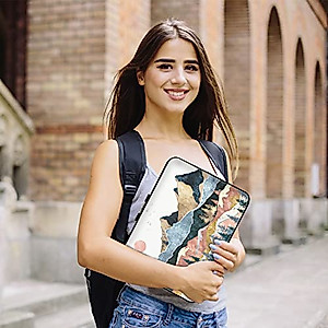 Lapac Laptop Sleeve Bag 13-14 Inch Nature Mountain, Pink Forest Water Repellent Neoprene Light Weight Computer Skin Bag, Sunset Landscape Notebook Carrying Case Bag for MacBook Pro 14, MacBook Air 13