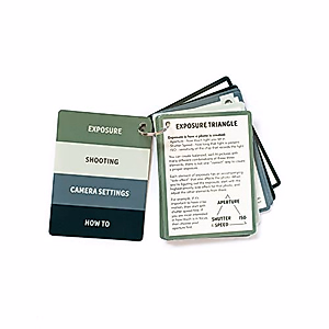 DSLR Cheat Sheet Cards for Canon, Nikon and Sony Cameras - Plastic Quick Reference Photography Cards | Camera Settings, Exposure & Manual Mode (Classic)