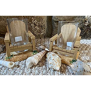 RuShi Nautical Bathroom Accessory Set, 5 pcs; 1 Lighthouse Hand Soap Holder; 1 Beach Tent Toothbrush Container; 2 Beach Chairs Glass Holders and 1 Starfish Themed soap Dish