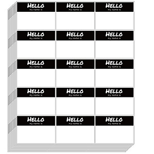 Zacool 450 Pcs Hello Name Tag Stickers (3"x 2") Nametags "Hello My Name is" Name Tags Stickers Newborn Baby Name Sticker for Themed Party Family Home School Office Conferences
