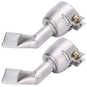 GOTOTOP Pack of 2 Welding Gun Nozzle Flat 120 Degree Heat Gun Welding Nozzle Stainless Steel for Most Brand Plastic Welder Gun