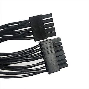 suyitai Replacement for Corsair RM1000 RM850 RM750 RM650 RM550 10pin and 14pin to 24pin ATX Power Cable 60cm