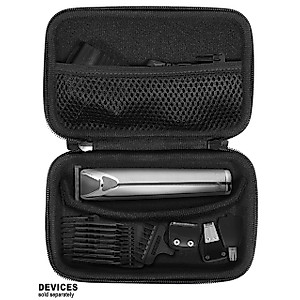Alltravel case for Wahl Stainless Steel Lithium Ion+, Ion 2.0+ Beard and Nose Trimmer Model 9818, Andis 32475 Trimmer All in one Consolidation Solution for Trimmer, Clipper, Shaver, Comb and Others