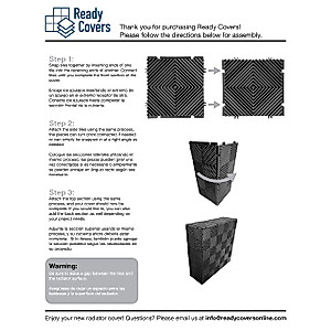 Ready Covers EZ Connect Cover- Vented Safety Steam Radiator Cover/Protective Heating Cabinet for Home & Office: Easy Snap Connection. Not just For Radiators, Cover Just About Anything (50, Charcoal)