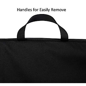 Nicunom Square Electric Smoker Cover, 600D Heavy Duty Waterproof Grill Cover, Dust UV and Fade Resistant Fabric, Durable and Convenient with Handles and Straps, 28" x 22" x 39", Black