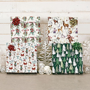 Current Forest Friends Christmas Rolled Wrapping Paper - Premium Jumbo 23-Inch x 32-Foot Gift Wrap Roll, 61 Square Feet Total