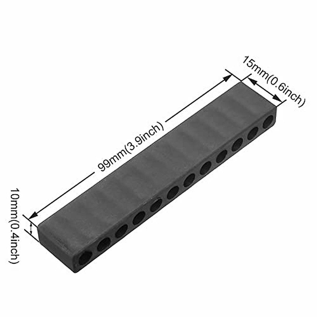 Toolcool 10pcs 12 Holes Hex Shank Screwdriver Bit Holder Plastic Screwdriver Head Storage Case
