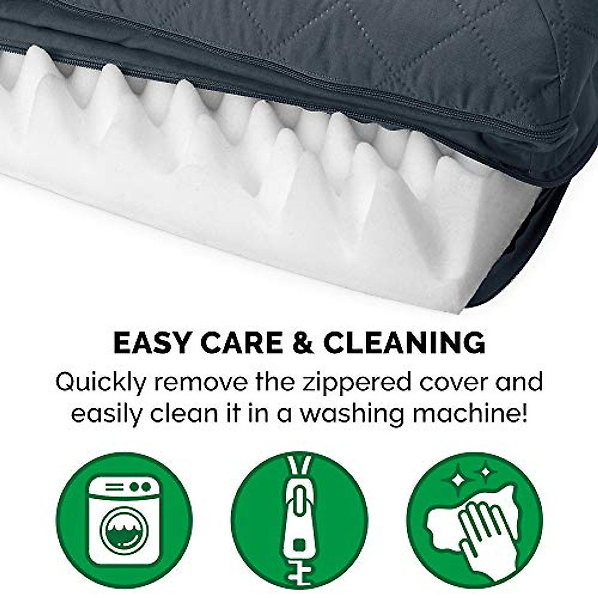 Furhaven Orthopedic Dog Bed for Large/Medium Dogs w/ Removable Bolsters & Washable Cover, For Dogs Up to 55 lbs - Quilted Sofa - Iron Gray, Large