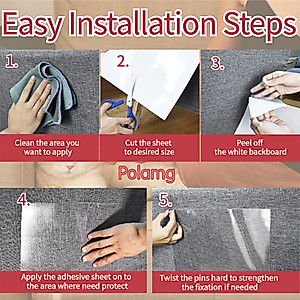 Polamg Anti Cat Scratch Furniture Protector-14 Pack Single Side Couch Protector for Cats, Self-Adhesive Cat Tape for Furniture, Cat Scratch Deterrent for Furniture Door Walls