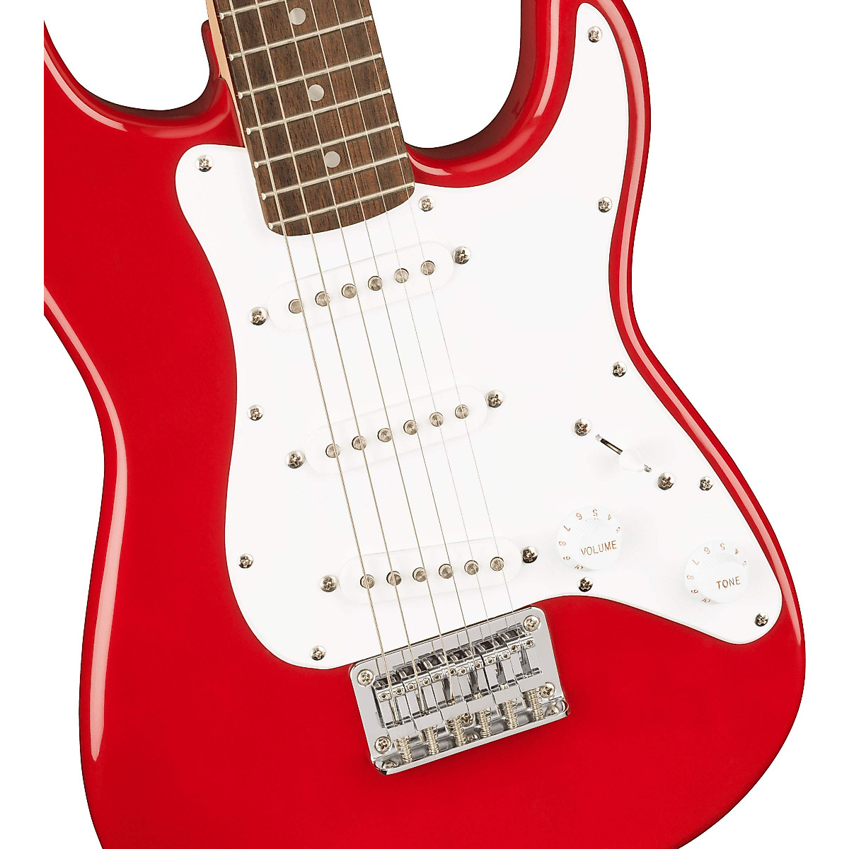 Fender Squier 3/4 Size Kids Mini Stratocaster Electric Guitar Learn-to-Play Bundle with Amp, Cable, Tuner, Strap, Picks, Fender Play Online Lessons, and Austin Bazaar Instructional DVD - Dakota Red