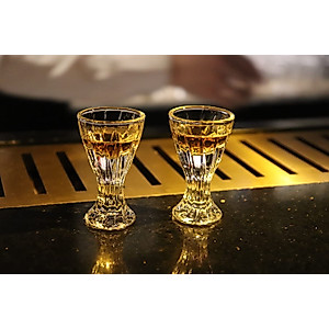 BothEarn Mini Shot Glass Set of 2-14 ml Cute Egg Cup with Stem - Gift Box for Tequila Vodka Soju Whiskey Maotai