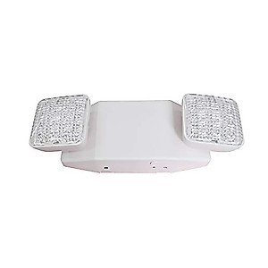 LIT-PaTH LED Emergency Lighting Fixtures with 2 LED Heads and Back Up Batteries- US Standard Exit Light, UL 924 and CEC Qualified, 120-277 Voltage, 1-Pack