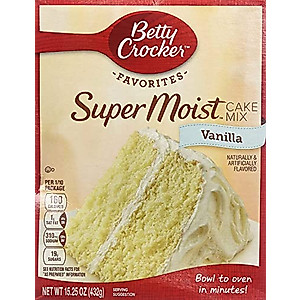 Betty Crocker Supermoist Cake Mix, Natural Vanilla, 15.25 oz