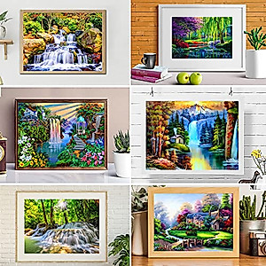 TINY FUN 12 Pack Diamond Painting Kits for Adults 5D Diamond Art Kit for Beginners DIY Full Drill Gem Art, Paint with Round Diamonds Paintings Packs for Home Wall Decor Gifts (12X16 Inch)