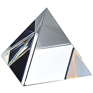 Amlong Crystal K9 Optical Crystal Photography Prism Set of 4 Pieces, 50mm Crystal Ball, 50mm Cube, 60mm Prism, 60mm Pyramid