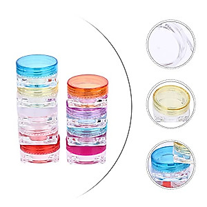 50pcs Square Bottom Cream Box Travel Makeup Containers Cream Containers Jar Travel Cream Containers Cosmetic Cream Containers Travel Cosmetic Containers Cream Lotion Containers