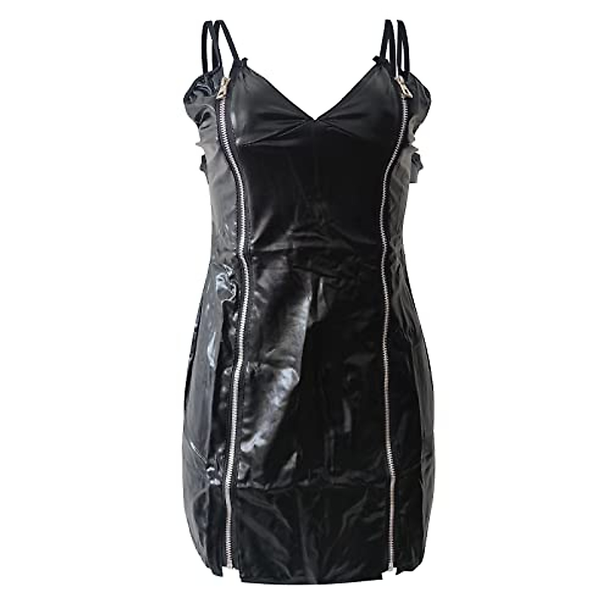 Sexy Lingerie, Boudoir Outfits For Photography Rave Bodysuit Sex Lengerie Women's Short Skirt Leather Patchwork Tight Buttock Secretary Uniform Suit Women - Lingerie Women's One (XXL, Black)