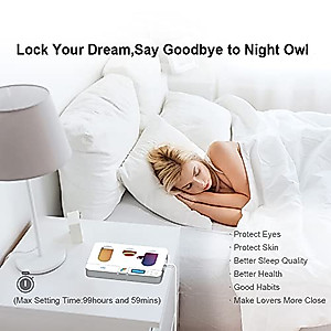 ySky Portable Smart Auto Phone Timer Lock Box for iPhone and Android Phones, Self-Control Timer Locker to Help Kids,Students, Adults Focus Back,Prevent Excessive Games, Mobile Phone Addiction(White)