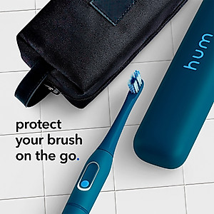 hum by Colgate Smart Rhythm Sonic Toothbrush Kit, Battery-Powered, Slate Grey