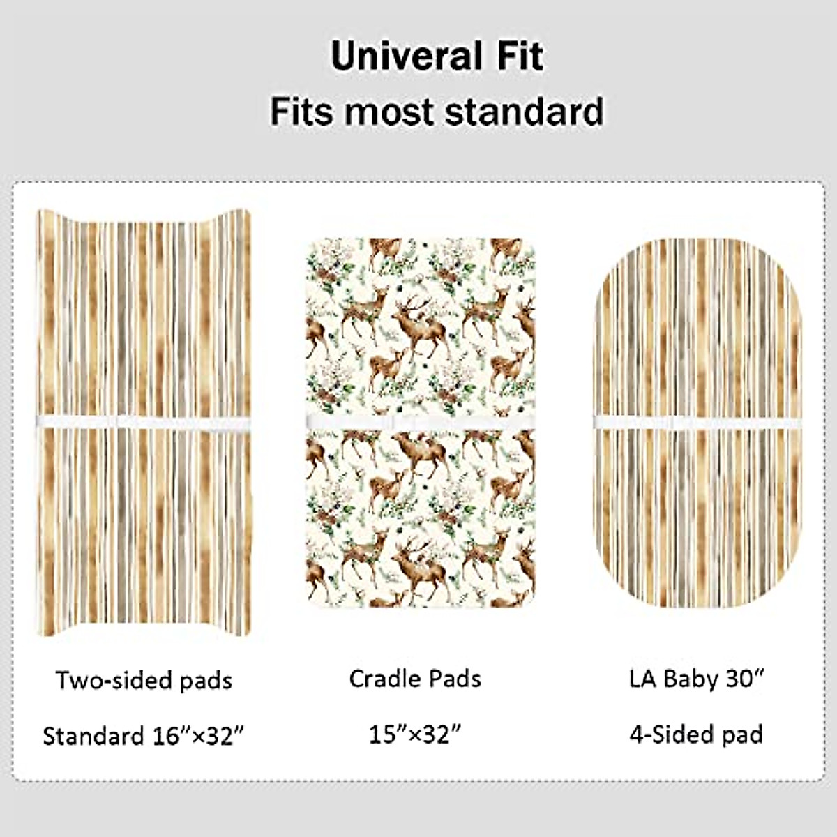 Extra Soft Stretchy Changing Pad Cover for Baby,2 Pack Premium Cotton Blend,Grove Pattern.,Multicolor,CPC0001