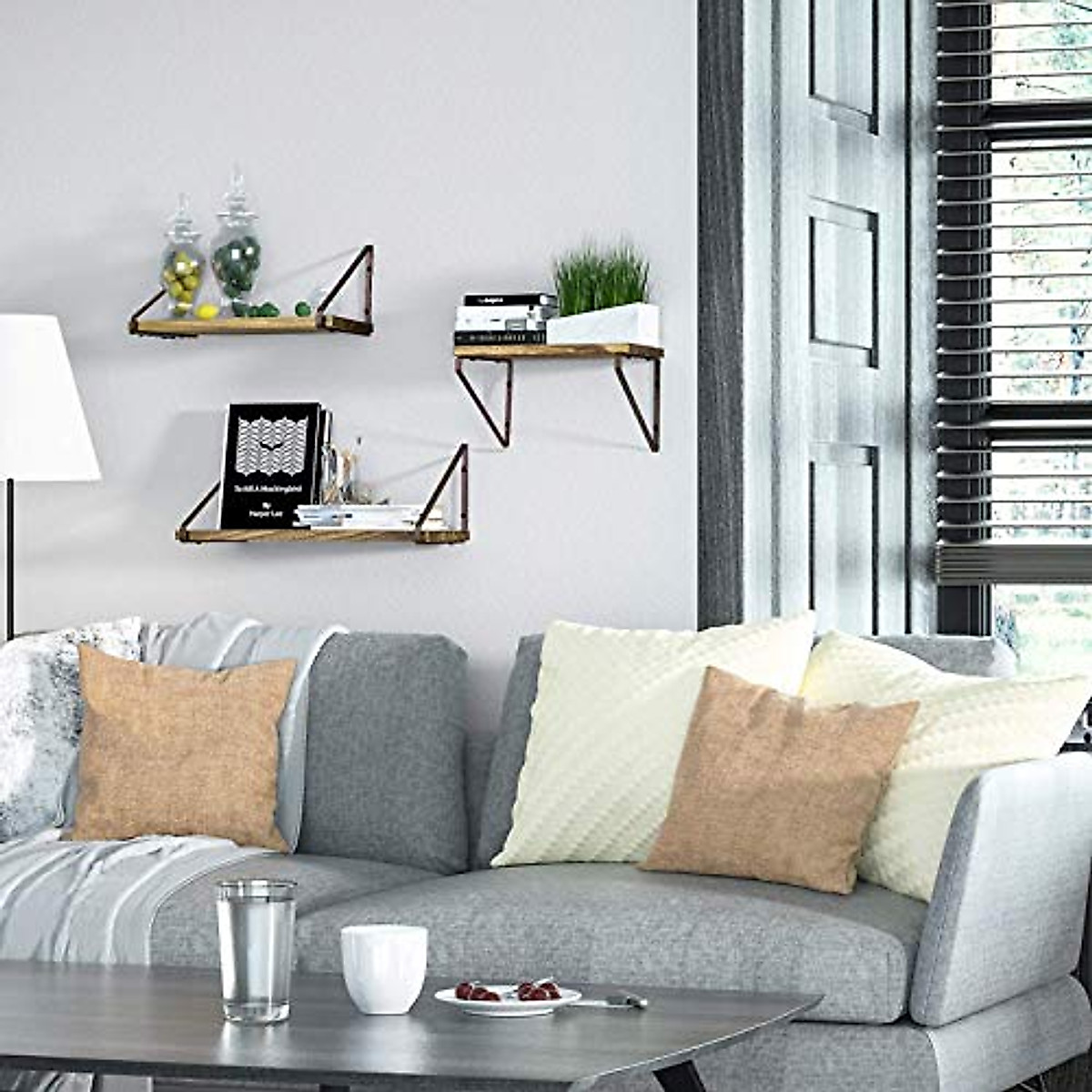 Love-KANKEI Floating Shelves Bundle（Contains 2 Items）