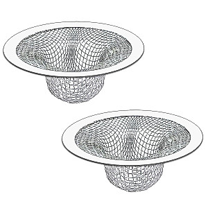 Seatery 2PCS Tub Drain Hair Catcher - 2.75 inch Shower Drain Mesh Strainer, Stainless Steel Shower Bathtub Drain Cover, Bathroom Sink Strainer Filter Basket for Bathroom Sink, Wash Basin Floor Drain