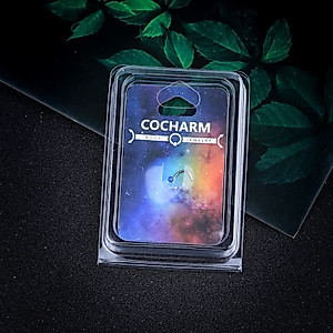 COCHARM 20G G23 Titanium Blue Screw Nose Studs Ring S-Shaped Diamond Cubic Zirconia Nose Bone Piercing Jewelry