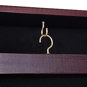 HOMCOM 24" x 32" Jersey Frame Display Case, UV-Resistant Jersey Shadow Box with 2 Keys, Hanger, Cherry Brown